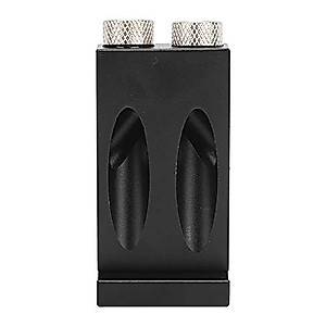 36pcs Pocket Hole Jig Kit, Aluminum Alloy Oblique Drilling Locator, Double Woodwork Guides Joint Angle Tool for Carpenters Angle Drilling Holes