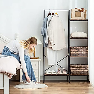 YOUDENOVA Storage Bins with Lids, Closet Storage Bins, Rustic Storage Boxes with Rope Handles, Set of 2