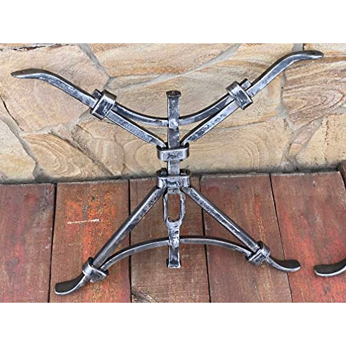 A set of 2 table legs, hand forged table legs