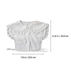 KESYOO Detachable Collars for Women Fake Collar White Faux Collar Sweet Chiffon Doll Collar Half Shirts Collar Costume Collar False Collar Women Girls