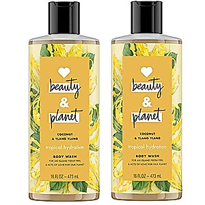 Love Beauty And Planet Coconut and Ylang Ylang Tropical Hydration Body Wash, 16 oz, 2 count
