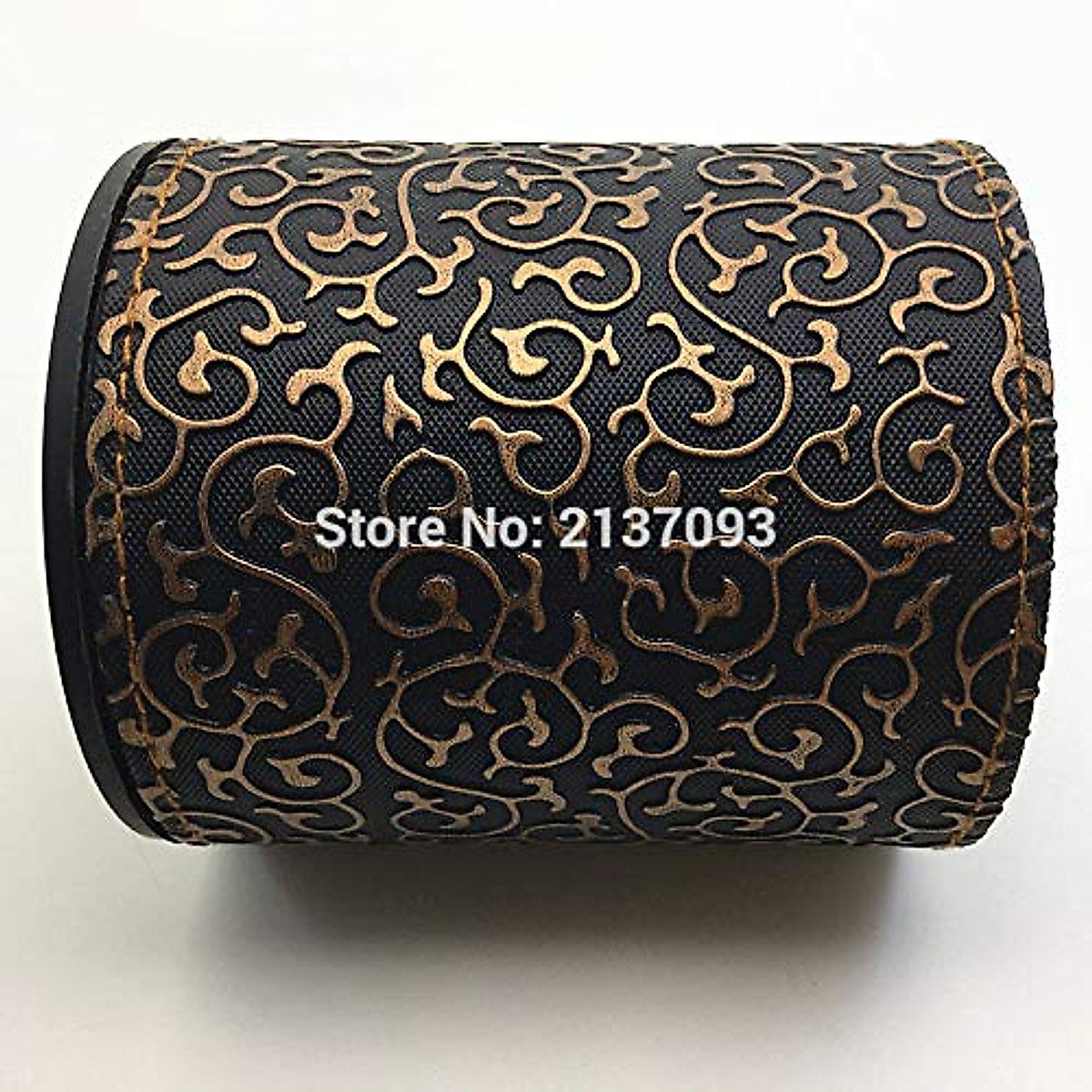 KAKDA-STORE Brown Leather Dice Cup+5pcs 14mm White Dice Set Dgd