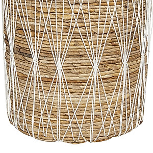 Set of 3 Brown Banana Leaf Storage Basket 21", 19", 17"H
