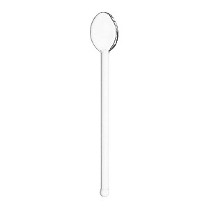 1/6PCS Clear Glass Coffee Spoon,Mixing Spoon Glass Coffee Milk Tea Spoons Long Handle Spoon for Home(transparent)