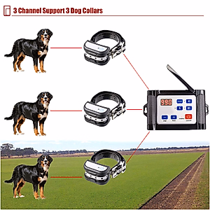 Wireless Dog Fence, 2023 Pet Boundary Containment System, Dogs Training Collar with Adjustable Boundary Container Range, Rechargeable, Safe Effective No Randomly Over Correction, for All Dogs,for3dogs