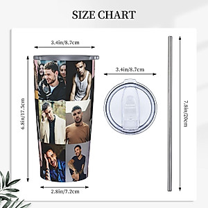 UALWORY Liam Music Payne Tumbler Cup 20oz Travel Coffee Mug with Lid and Straw Stainless Steel Insulated Mugs