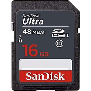 5 Pack - SanDisk Ultra 16GB SD SDHC Memory Flash Card UHS-I Class 10 Read Speed up to 48MB/s 320X SDSDUNB-016G-GN3IN Wholesale Lot + (5 Cases)