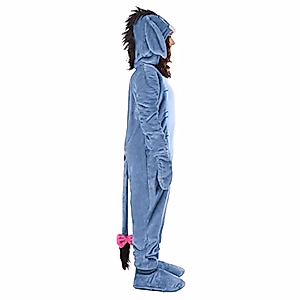 Fun Costumes Deluxe Adult, Eeyore Hooded Onesie Suit from Disney's Winnie the Pooh, Licensed Outfit for Halloween and Cosplay X-Large