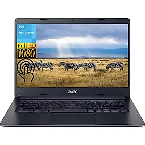 acer Chromebook 314 Laptop 2023 Newest, 14" FHD IPS Touchscreen, Intel Celeron Processor Up to 2.80GHz, 4GB RAM, 64GB eMMC, ‎Intel UHD Graphics 600, Wi-Fi, Bluetooth, Chrome OS, Black