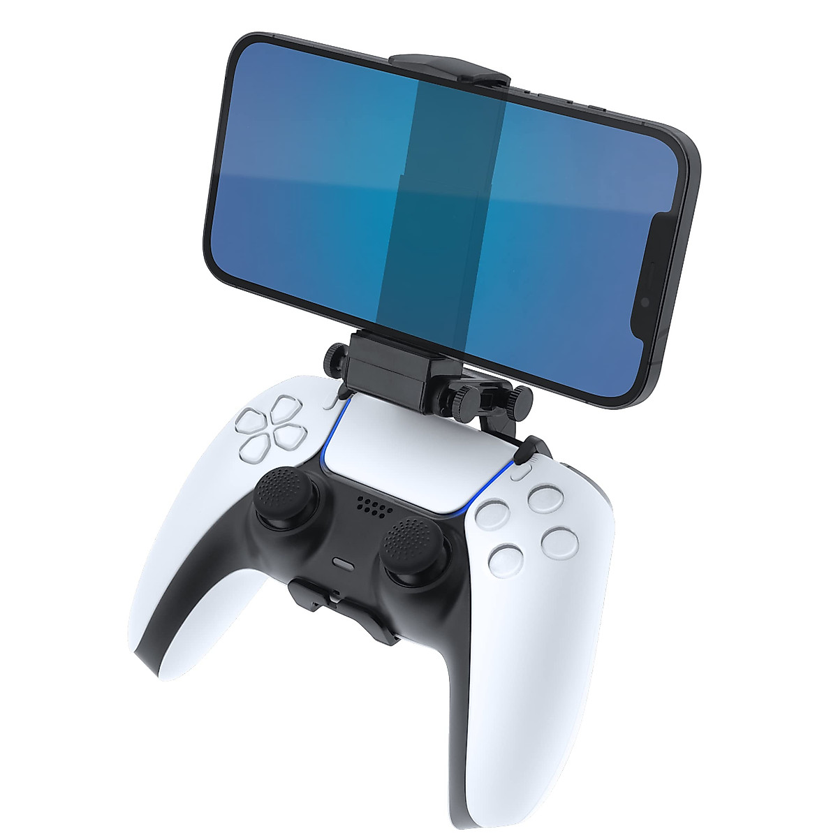 Bionik Game Clutch for PS5 Controllers: Mobile Gaming Phone Clip, Adjustable Clamp, Up to 3.6 Inches Wide