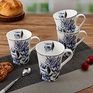 Mikasa Kaia Bone China Mugs, Set of 4, 13.5 Ounce