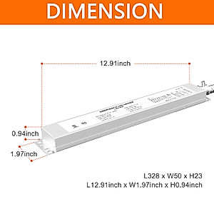 LED Emergency Backup Driver 20W, Emergency Time Over 90 Minutes Emergency LED Driver, 100V-347VAC Rechargeable UL Listed LED Emergency Backup Battery for Recessed Light, Panel Light (20W (1-Pack))