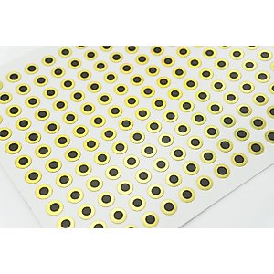 2MM-20MM Fishing Lure Eye Gold Colour 2D Flat Eye Fishing Eyes 2D Holographic Lure Eyes Making Fly Tying Fake Fish Eyes DIY Lifelike Realistic Artificial Holographic Fake Eyes (5MM-500PCS)