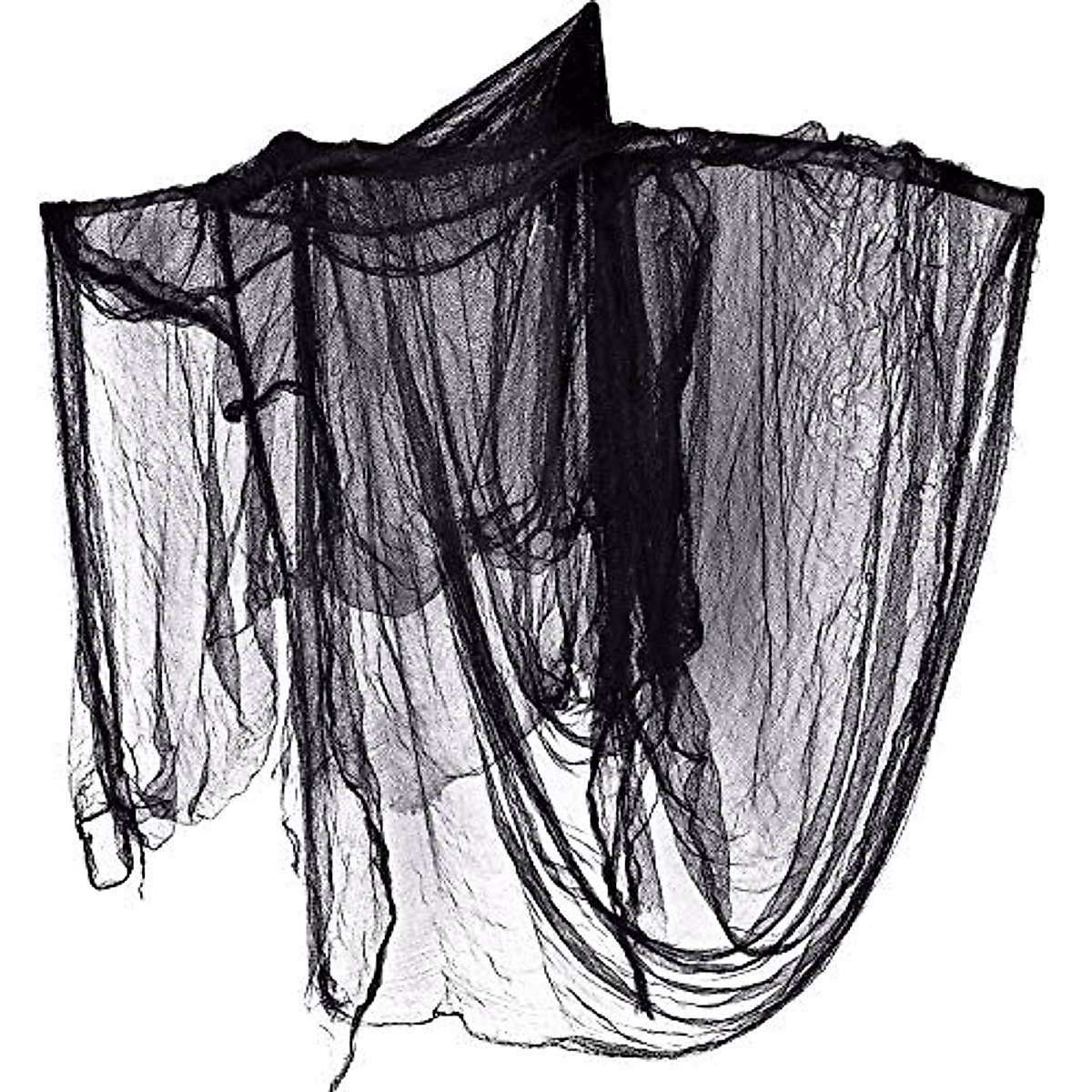 Whaline Halloween Black Creepy Cloth 276 x 87 inch Spooky Halloween Decoration for Haunted Houses Party Supplies