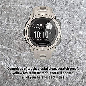 Garmin Instinct Solar GPS Smartwatch - Tidal Blue(010-02293-11) w/ 2X Screen Protectors