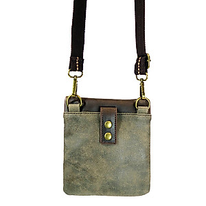 Chala Gemini Vegan Leather Crossbody Bag "Dragonfly" Stone Gray