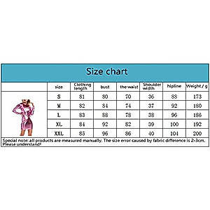 Women's Latex PU Leather Long Sleeve Dresses Stretch Bodycon Shiny Wetlook Sexy Night Party Mini Dress Clubwear (Pink, X-Large)