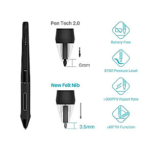 HUION Kamvas Pro 24 4K UHD Graphics Drawing Tablet with Full-Laminated Screen Anti-Glare Glass 140% sRGB - Battery-Free Stylus 8192 Pen Pressure and Wireless Express Key, 23.8 Inch Black