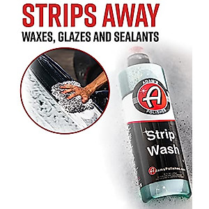 Adam's Polishes Strip Car Wash Soap, Sealant & Car Wax Remover Shampoo, Thick Suds For Car Cleaning, Foam Cannon, Foam Gun, Sponge, Mitt, Chamois, Safe For Paint Glass Wheel Tire Ceramic Coating