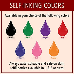 Custom Address Stamp - 4 Line Address Stamp - 5 Font Options - Self-Inking Address Stamp (4 Line Stamp) Up to 4 Lines of Custom Text | Multiple Ink Color Options