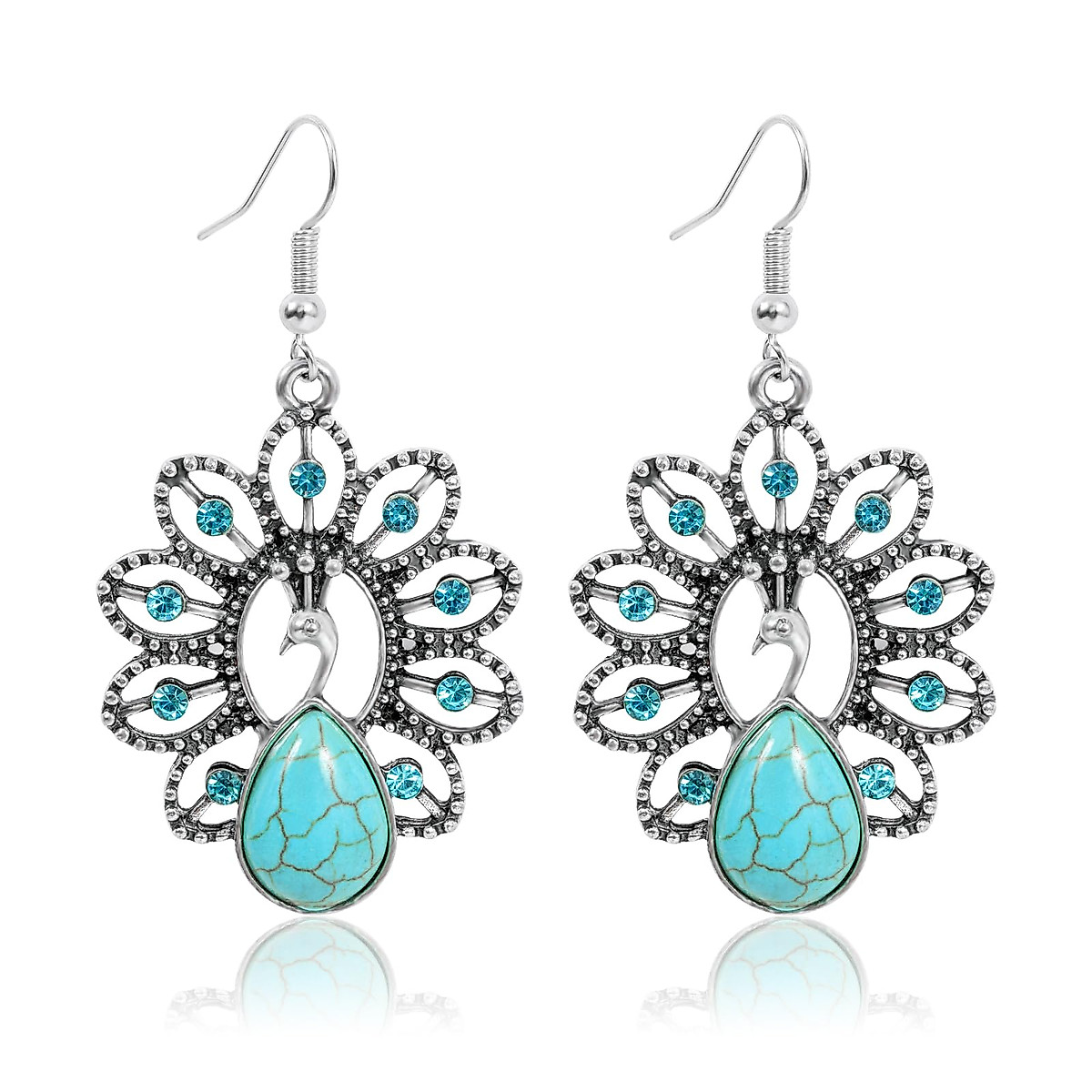 Turquoise Drop Dangle Earrings for Women,Turquoise Earrings for Women Trendy,Cute Earrings for Women