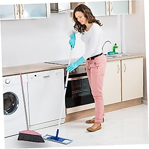 TOGEVAL Stainless Steel Pink Household Floor Clean Broom Broom Wiper Outside Plastic