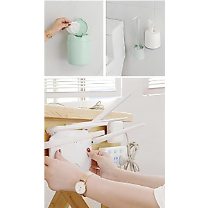 YOFAN 10 Pairs Clear Double-Sided Adhesive Wall Hooks - Mounted Door Hanger Kit - No Drill Sticker Hangers with Suction Cup for Bathroom, Kitchen