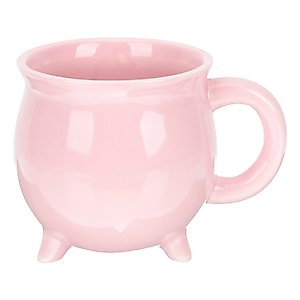 DOITOOL Pink Cauldron Mug Coffee Ceramic Cauldron Halloween Decor, 450ml Halloween Coffee Mug for Halloween Theme Party Favor, Novelty Coffee Mug Cup (Pink)