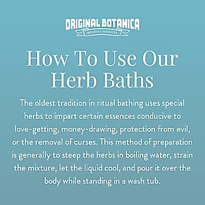 Original Botanica Good Luck Herb Bath Spiritual Cleansing Body Wash Ritual Negative Energy Protection Herb Purification Attract Good Luck Prosperity Attraction