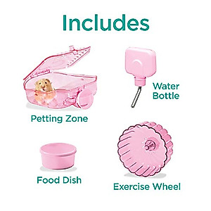 Kaytee CritterTrail Pink Habitat for Pet Mice, Dwarf Hamsters, Hamsters or Gerbils