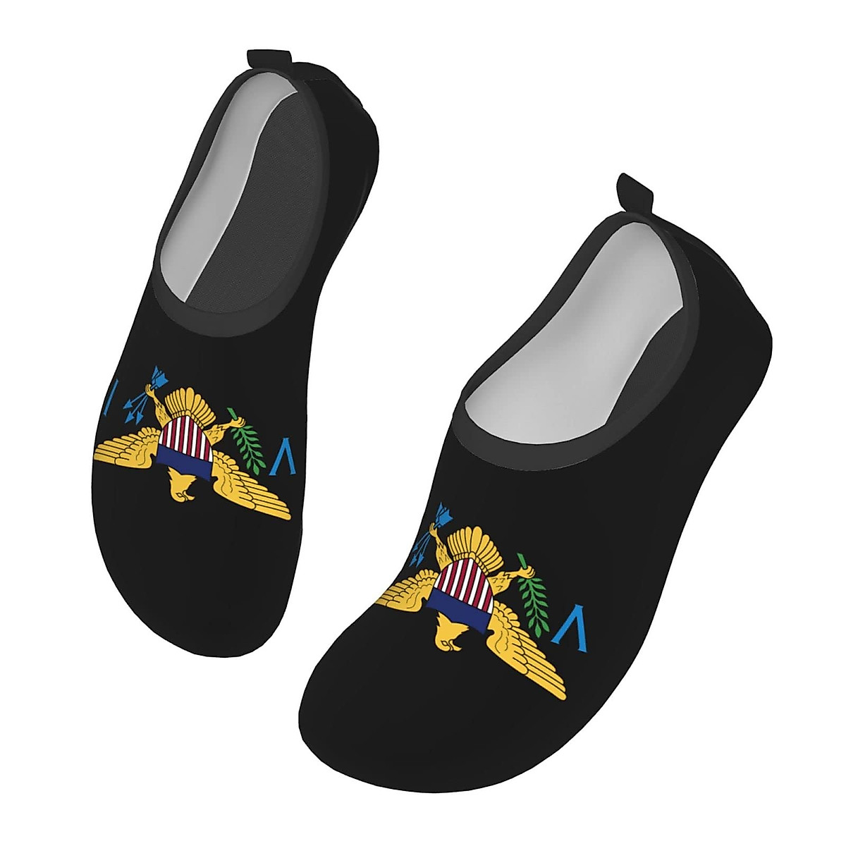 Us Virgin Islands Flag Water Shoes Outdoor Exercise Aqua Socks Adult Water Shoes Necessities for Men Women Water Games
