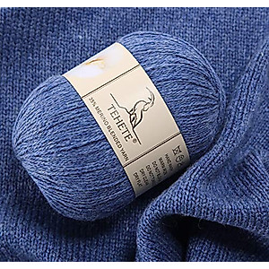 TEHETE Merino Wool Yarn for Knitting 3-Ply Soft Crochet Yarn