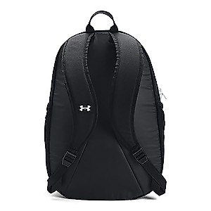 Under Armour Unisex-Adult Hustle Sport Backpack, (019) Black/Black/White, One Size Fits All