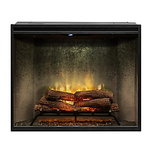 Dimplex Revillusion® 36" Portrait Built-In Firebox (Model: RBF36PWC), 4400/6745/8794 BTU, 120/208/240 Volt, 1300/1975/2575 Watt, Weathered Concrete