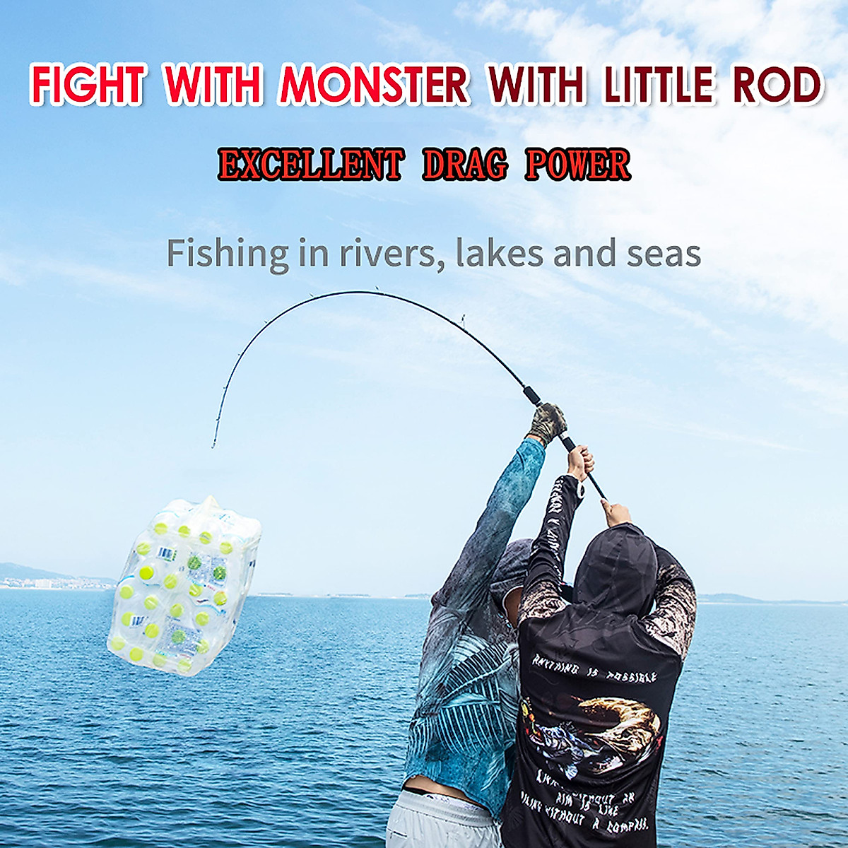 GooFish® Solid Nano Tech Blank Series-Matte Black Fuji Setting Size 6'6 PE2-4 Jig 120-350g Saltwater Slow Pitch Jigging Rod-Casting&Left Spiral Wrap