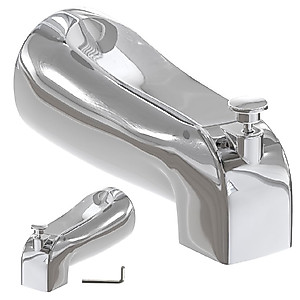 Slip Fit Tub spout with Diverter, Compatible with American Standard 8888026.002 Tub Spout, Bathtub Faucet, Fit 1/2 inch Copper Water Tube polished chrome bathtub Faucet with shower diverter