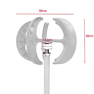 600W Wind turbines,12V/24V Wind Turbine Generator Vertical Axis Garden Boat Wind Motor with Controller,Power Producer Equipment(White)