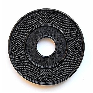 Beminh Trivet Cast Iron Decorative Trivet Mat Coaster with Rubber Pegs- Heavy Duty Hot Pot Holder Pads, Non-Slip Insulation with Vintage Pattern- for Kitchen Dining Table Tea Pot (Dot)