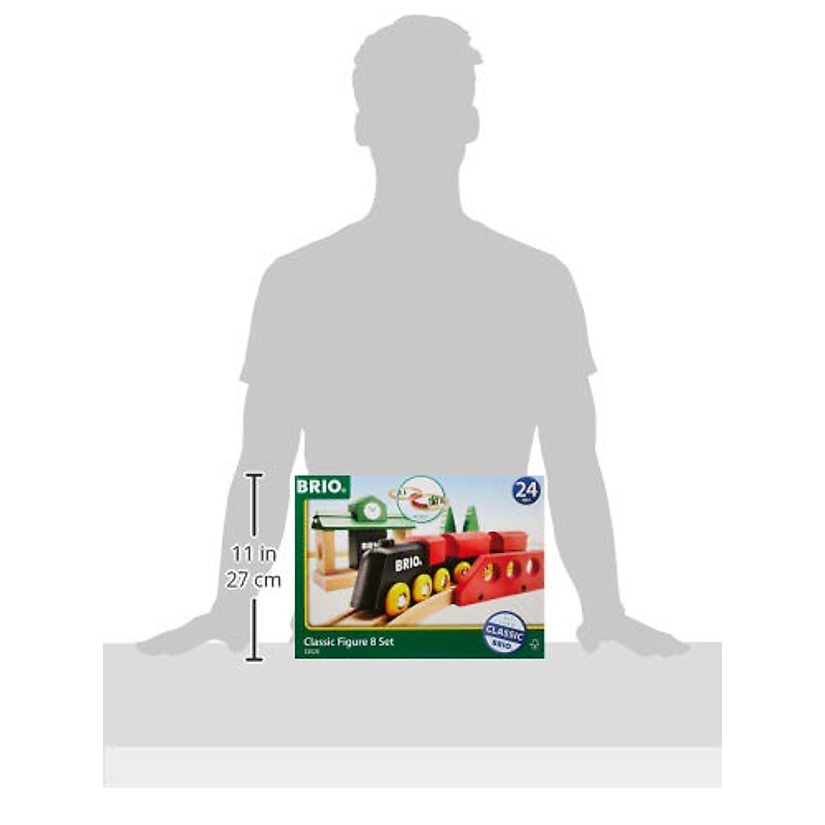 BRIO World - 33028 Classic Figure 8 Set - 22 Piece Wooden Toy Train Set with Accessories and Tracks | Enhances Creativity | Compatible Toys | FSC-Certified Wood | Perfect for Kids Age 2+