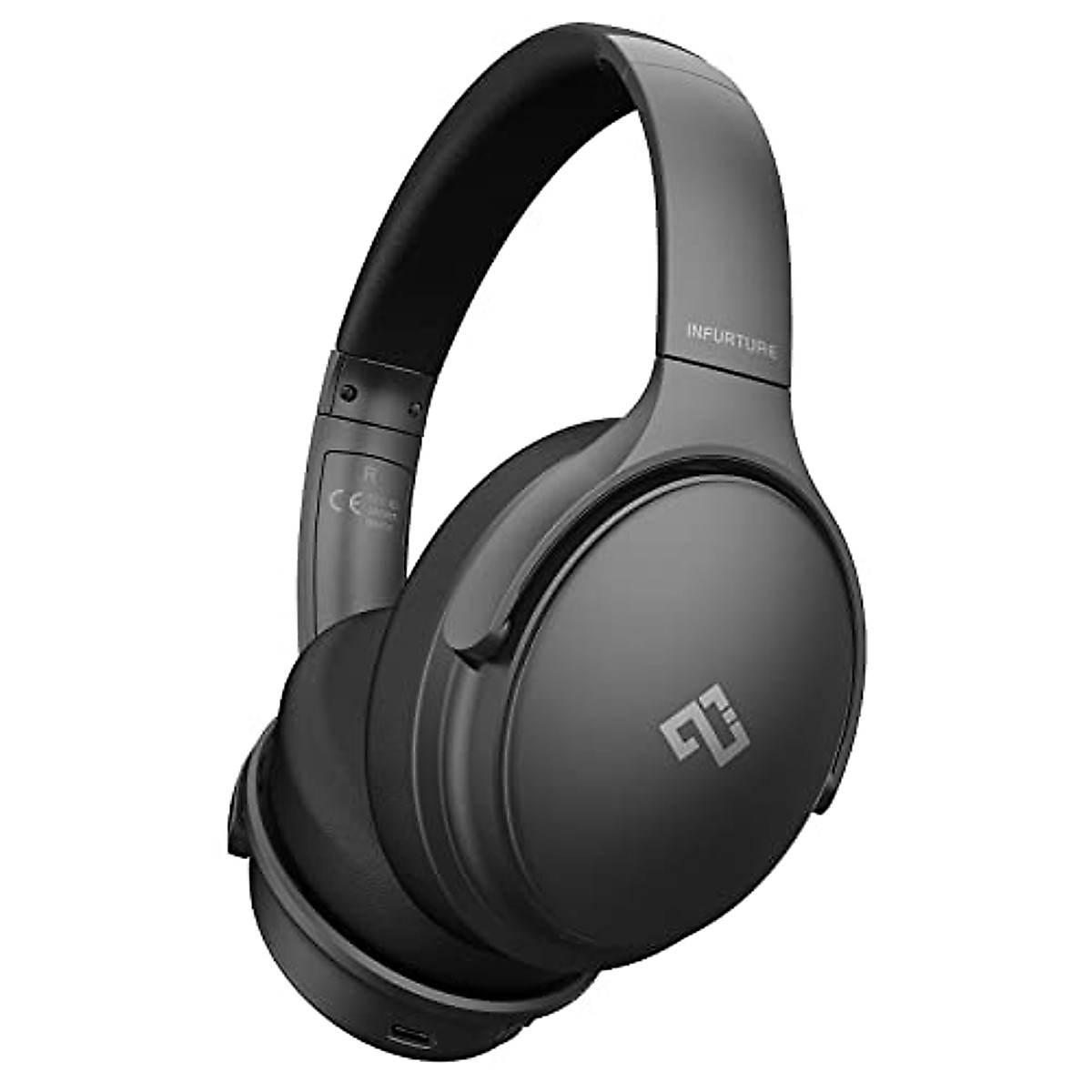 INFURTURE Active Noise Cancelling Headphones, H1 Wireless Over Ear Bluetooth Headphones, Deep Bass Headset, Low Latency, Memory Foam Ear Cups,40H Playtime, for Adults, Kids, TV, Travel, Home Office