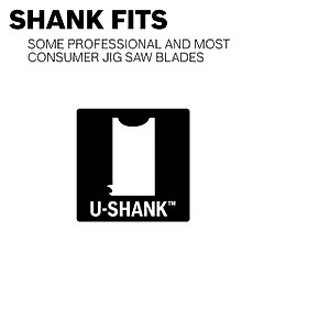 BOSCH U101AO3 5-Piece 3-1/4 In. 20 TPI Clean for Wood U-shank Jig Saw Blades, Black