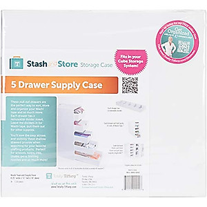 Totally-Tiffany Stash and Store 5-Drawer Case, White