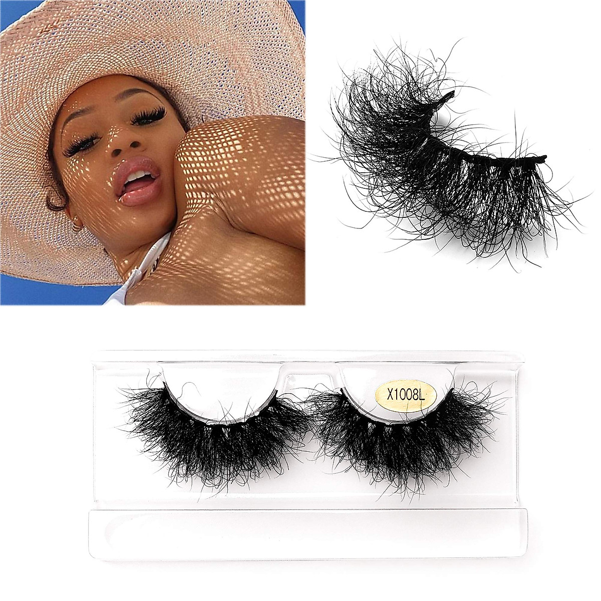 Fluffy Mink Lashes viEYEve False Eyelashes Natural Real Mink Lashes Fluffy Long 5D Dramatic Eyelashes for Women Full Lashes Durable Reusable Mink Eyelashes Messy Bomb Eyelashes 1 pair