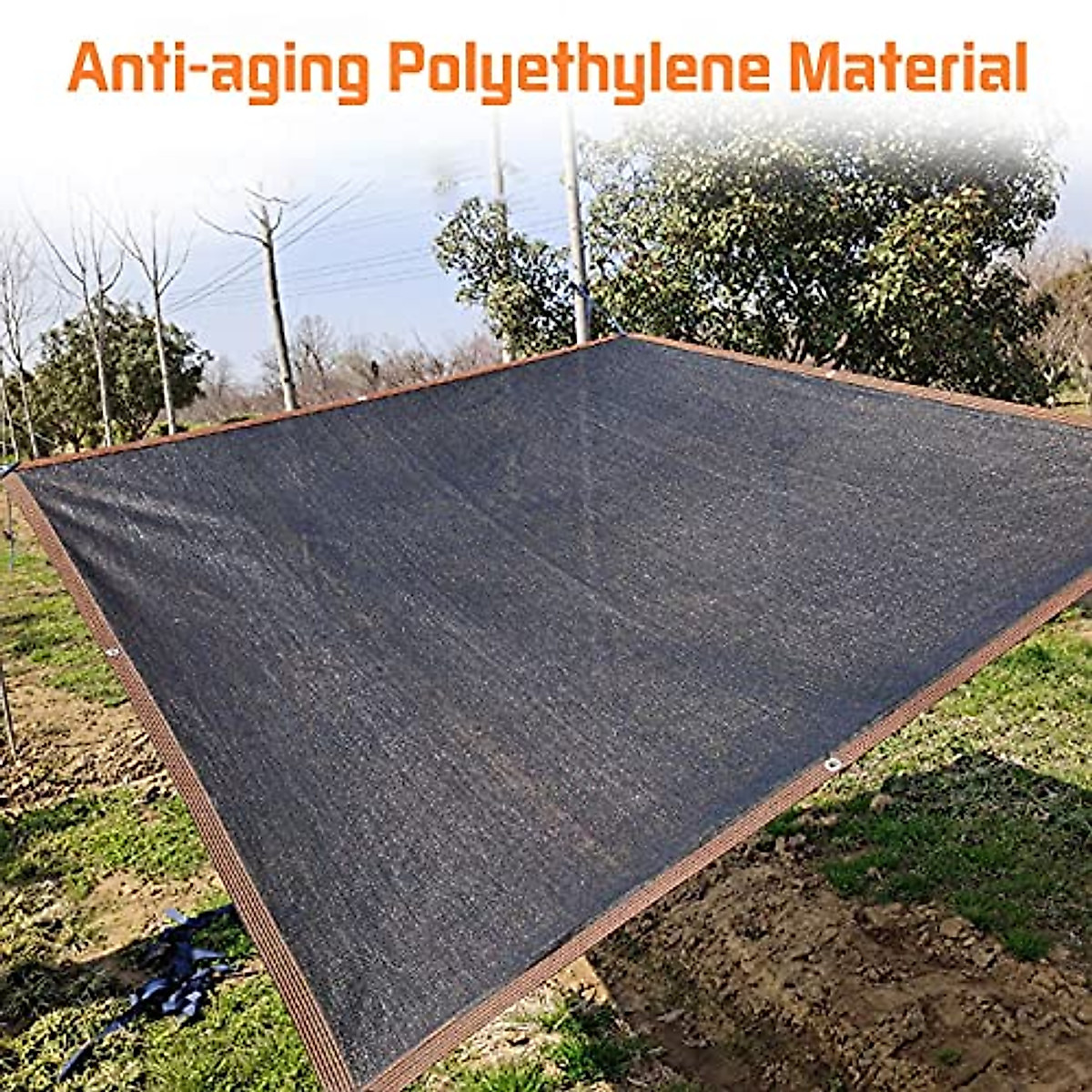 QCGGOW 40% Sunblock Shade Cloth, 10FTx20FT UV Sun Mesh - Black Bulk Resistant Net for Garden, Plant, Greenhouse, Cover, Balcony, Outdoor