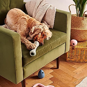 Beco Dog Toy - Natural Rubber Chew Bone Toy with Treat Hole - Green