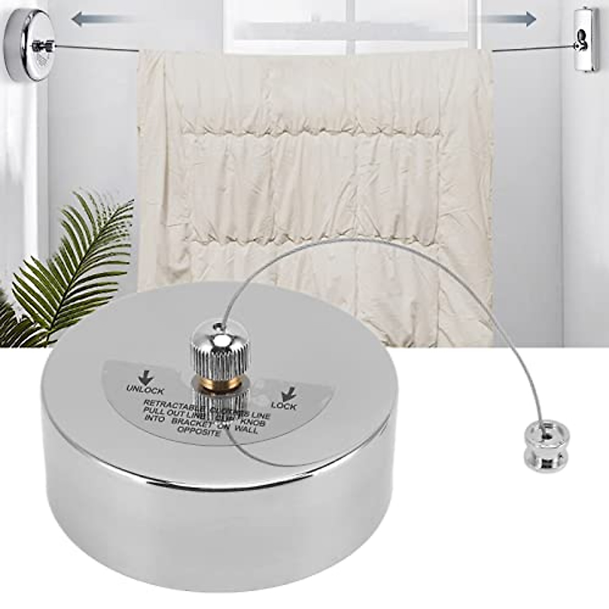 304 Stainless Steel Clothesline, Retractable Wire Hole Free Laundry Line Clothes Line for Indoor Outdoor, Clothing Laundry Line (3.8M)