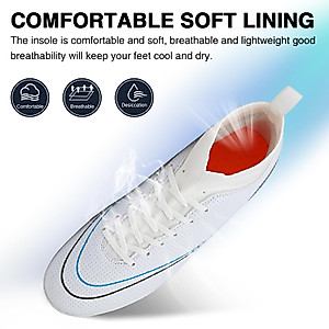 Soccer Cleats Mens Football Cleats Women Tacos de Futbol para Hombre Soccer Shoes for Big Boy High Top Football Boots Tacos de Futbol Zapatos de Futbol para Hombres Outdoor Soccer Shoes AG