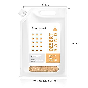 BUCATSTATE Hamster Bath Sand Dust Free, 5.5lb/2.5kg Desert Sand Bath or Potty Litter Sand for Chinchillas Gerbil Mice Degu Reptiles and Other Small Animals