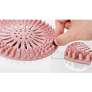 6 Pack Hair Catcher for Bathtub and Kitchen Shower Drains Hair Stopper Durable Silicone Easy to Install and Clean.