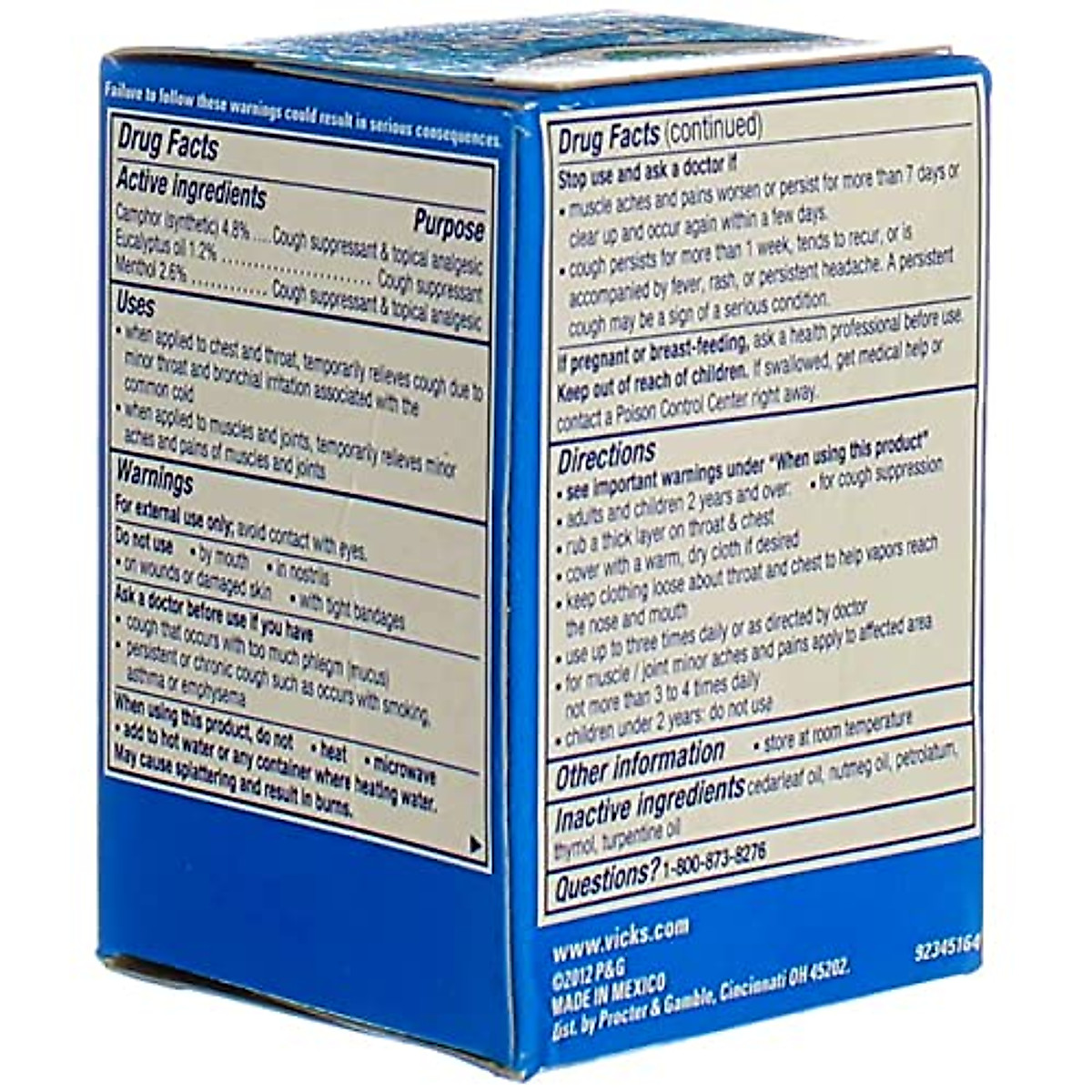 Vicks Vaporub Ointment 3.53 Oz (Pack of 3)